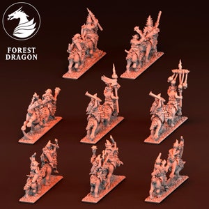 Dwarf Demonsmith Hobgoblin Wolf Riders (10mm Warmaster) by Forest Dragon - Etsy