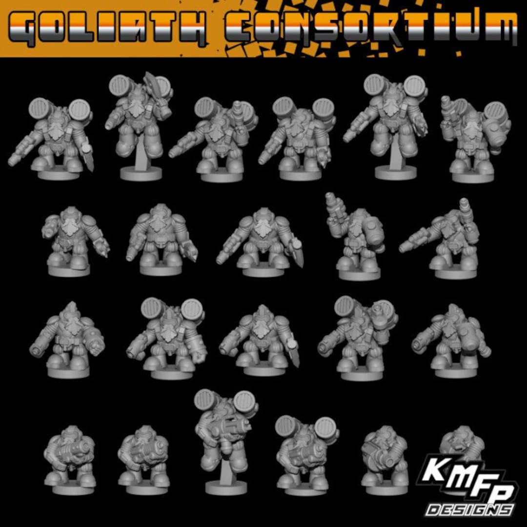 Goliath Consortium (space Dwarf) Brotherhood Assault Infantry for ...