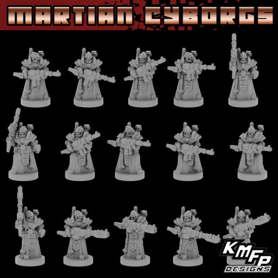 Martian Cyborg Infantry "type V" for Tabletop Wargaming. - Etsy
