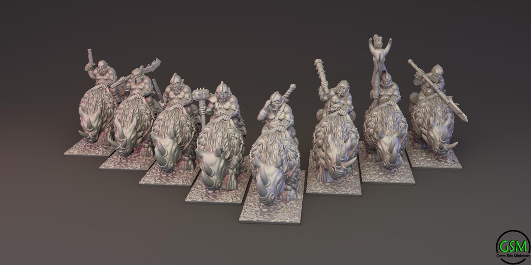 Ogre Tribes Ogre Cavalry 10mm Warmaster by Green Skin Miniatures - Etsy