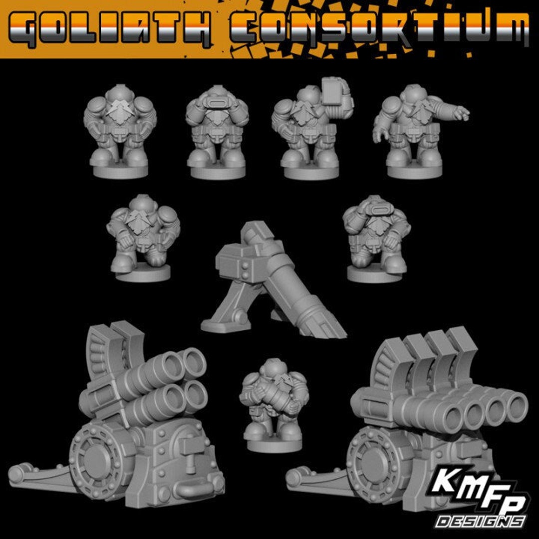 Goliath Consortium (space Dwarf) Brotherhood Field Guns for Tabletop ...