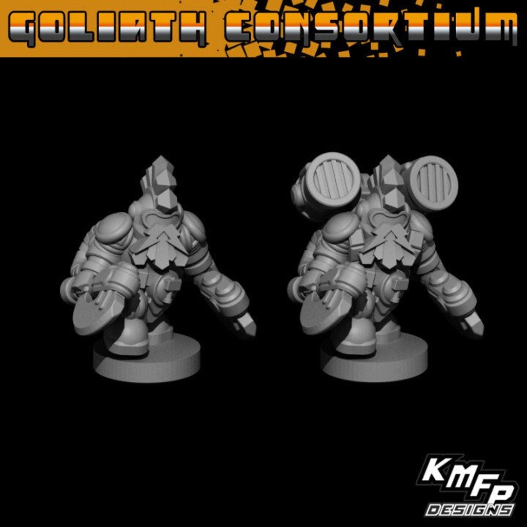 Goliath Consortium (space Dwarf) Berzerker Infantry for Tabletop ...
