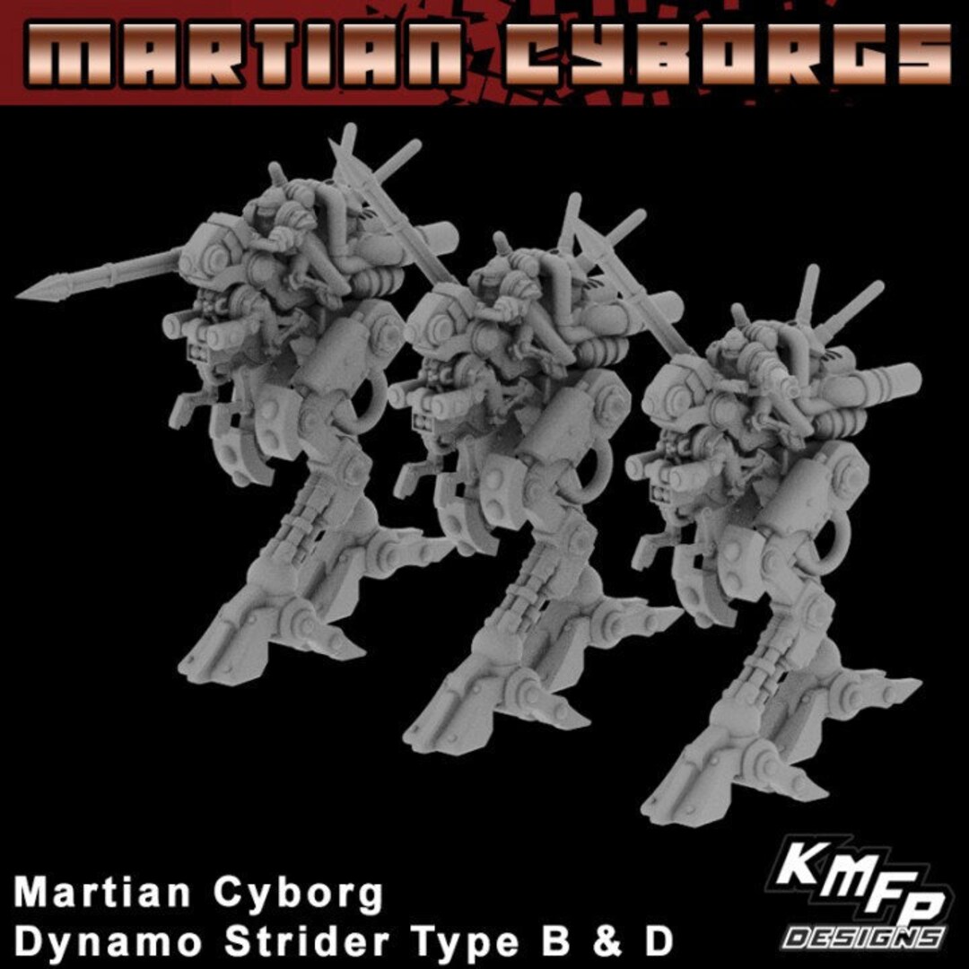 Martian Cyborg Dynamo Strider Lancers for Tabletop Wargaming. - Etsy