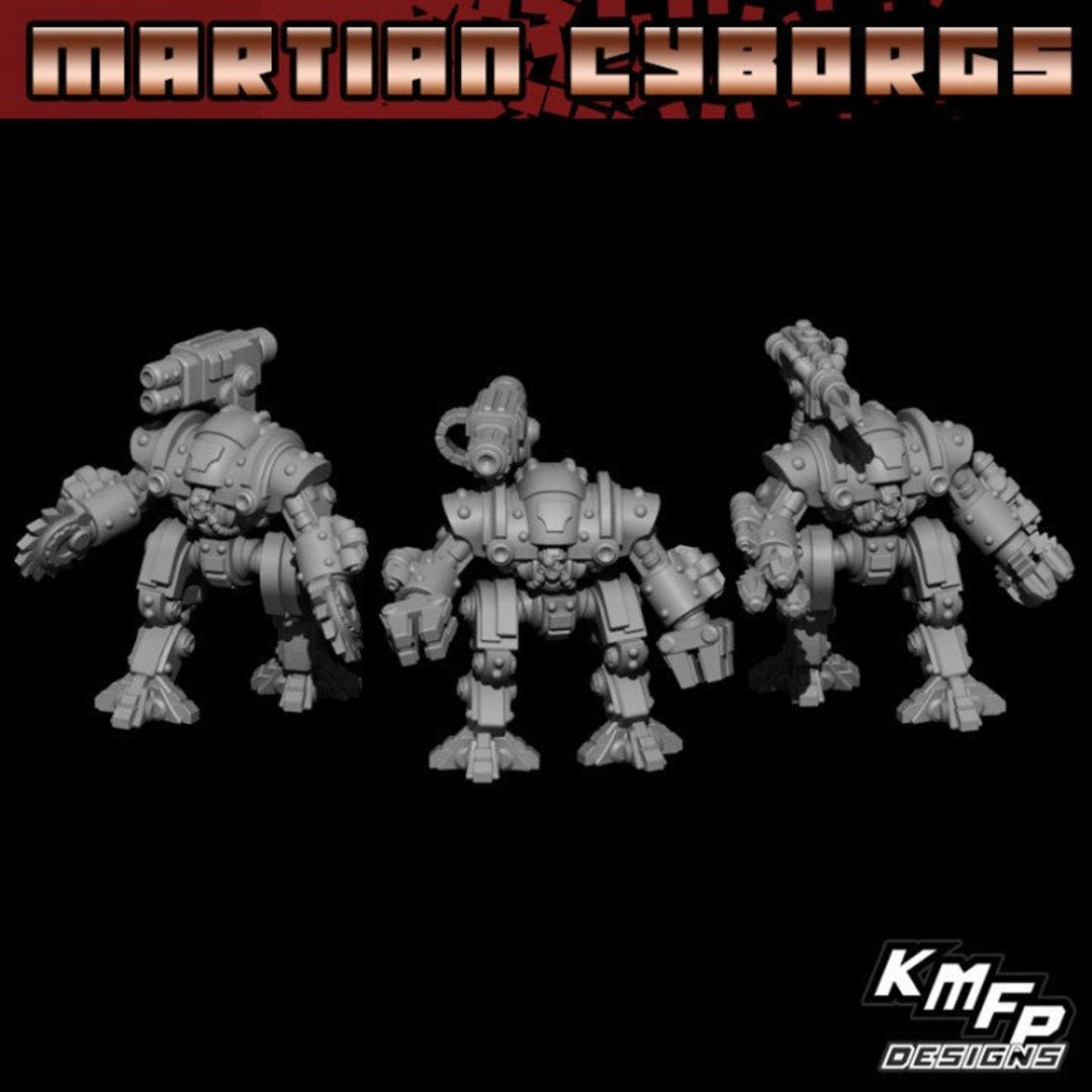 Martian Cyborg Heavy Assault Cyborgs for Tabletop Wargaming. - Etsy