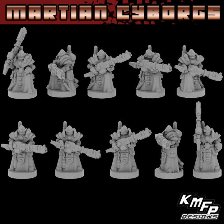 Martian Cyborg Infantry type R for Tabletop - Etsy