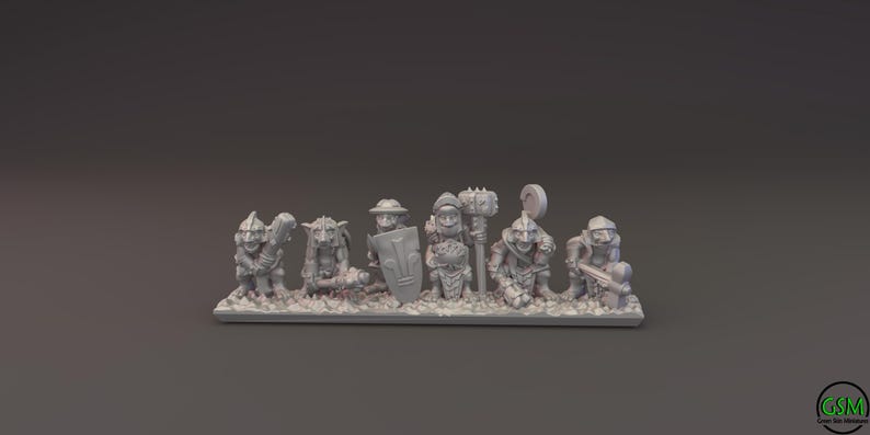 Ogre Tribes Goblin Warriors (10mm Warmaster) by Green Skin Miniatures ...