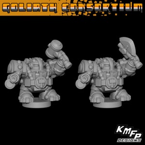Goliath Consortium (space Dwarf) Exo-suits (6-8mm) for Tabletop ...
