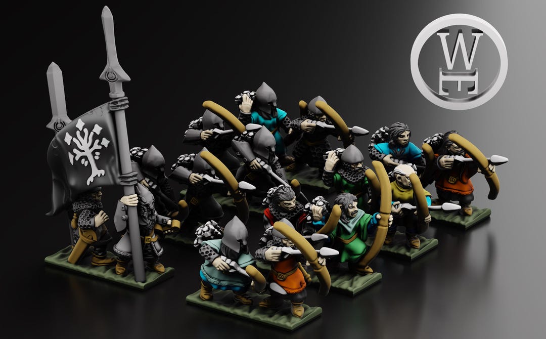 White Tree Archer Militia (10mm Warmaster) by Wakes Emporium - Etsy