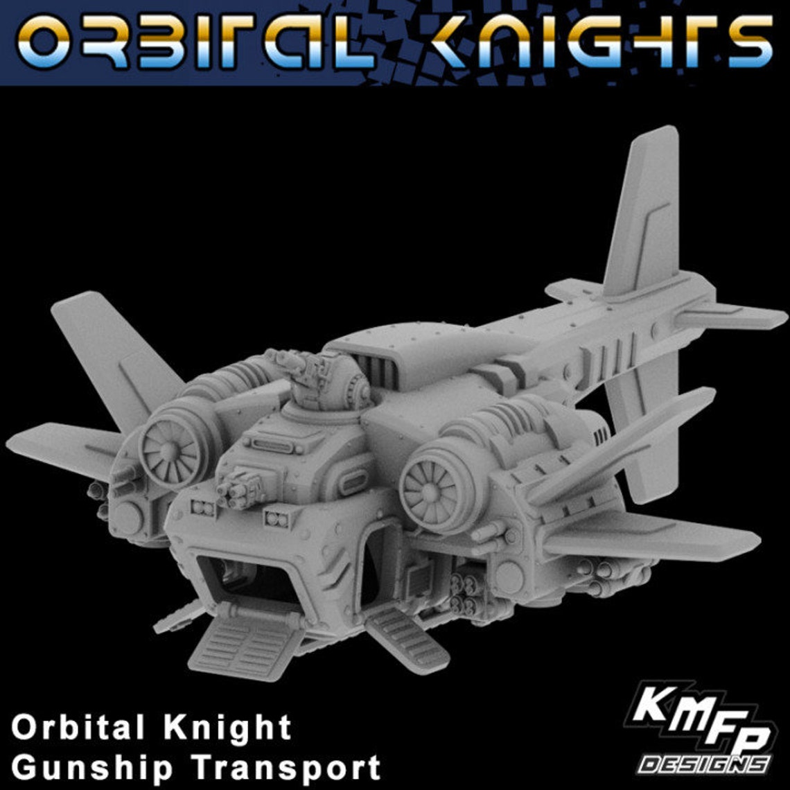 Orbital Knights Gunship Transport for Tabletop Wargaming. - Etsy