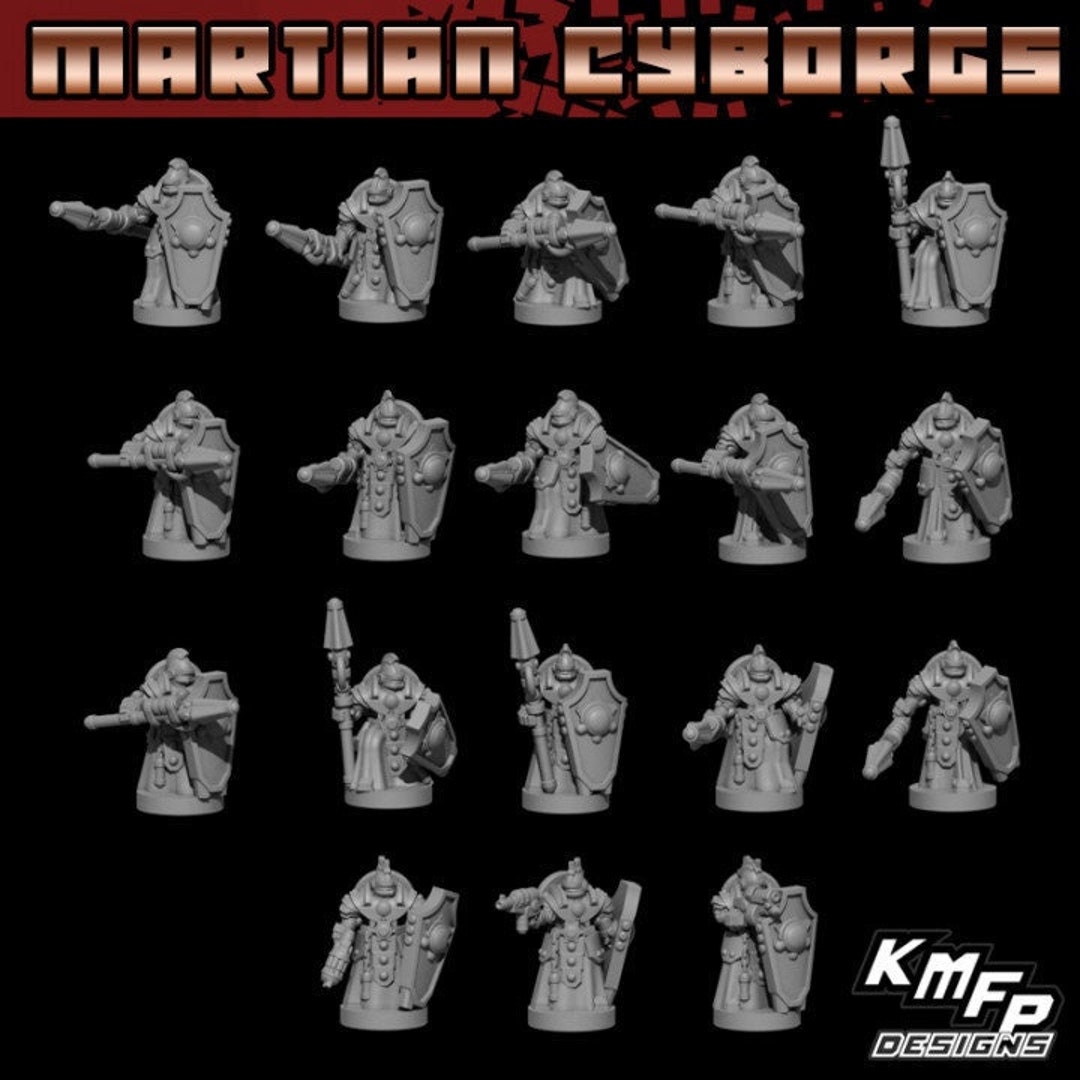 Martian Cyborg Infantry "type H" for Tabletop Wargaming. - Etsy