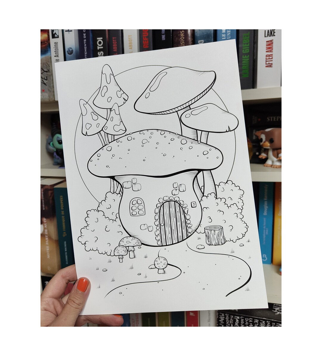 Coloring Page Mushroom House - Coloring - Art Therapy - Autumn ...