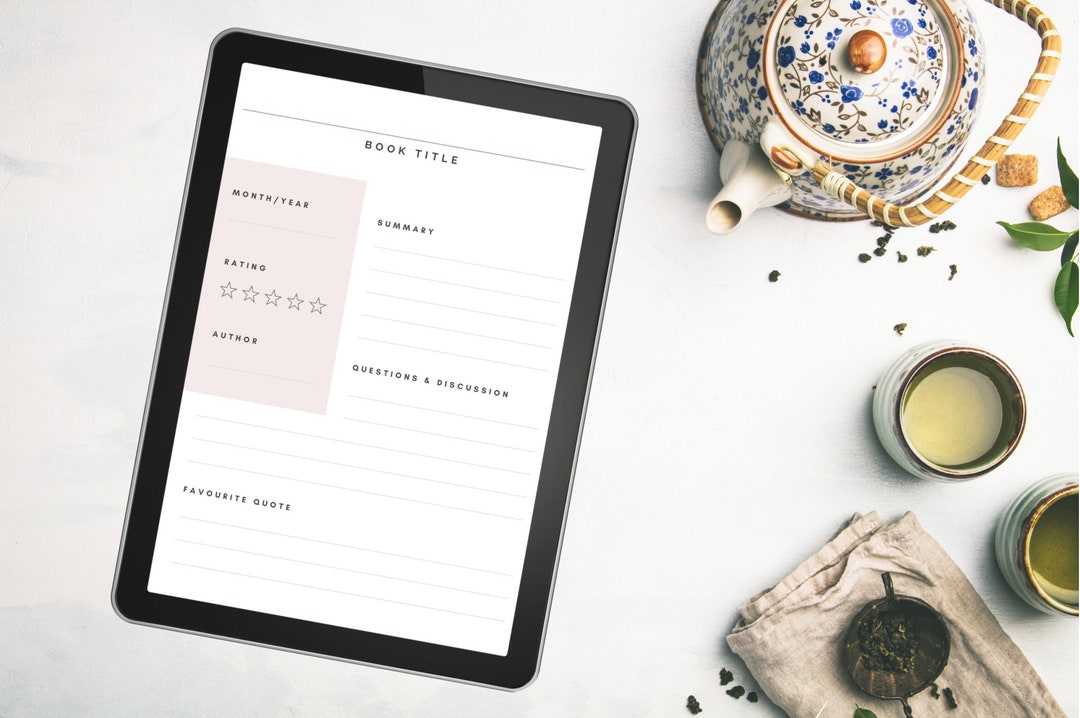 Book Club Template Printable PDF - Etsy