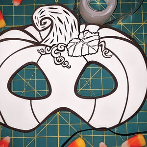 Halloween Pumpkin Mask | Printable Coloring Activity for Kids ...