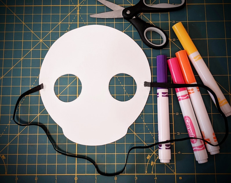 Sugar Skull Mask | Printable Coloring Activity for Kids | Dia De Los ...