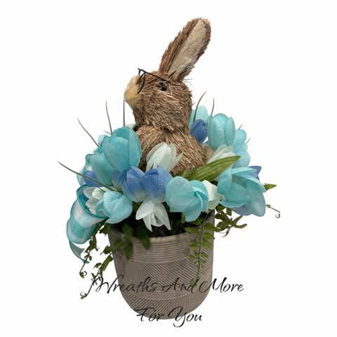 Easter Flower Arrangement, Tulip Flower Arrangement, Easter Bunny ...