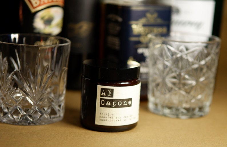 AL CAPONE Gangster Themed Candle, Mobster Scent Speakeasy Candle ...