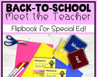 Back to School Flipbook for Meet the Teacher Night Editable Parent ...