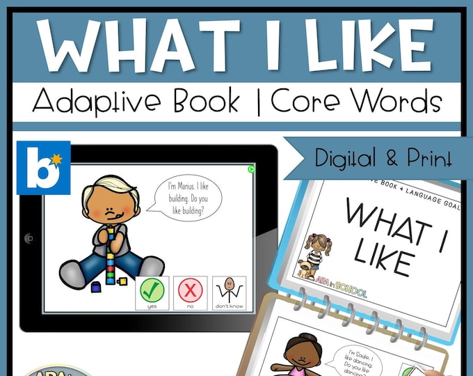 AAC Core Words Activity Middle or High School Core Vocabulary Speech ...