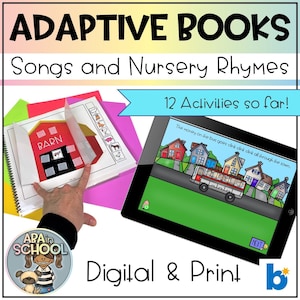 Adaptive Books Special Education Nursery Rhymes Activities 12 - Etsy