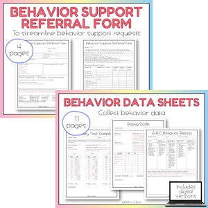 FBA Template Behavior Intervention Plan BIP Behavior Management BUNDLE ...