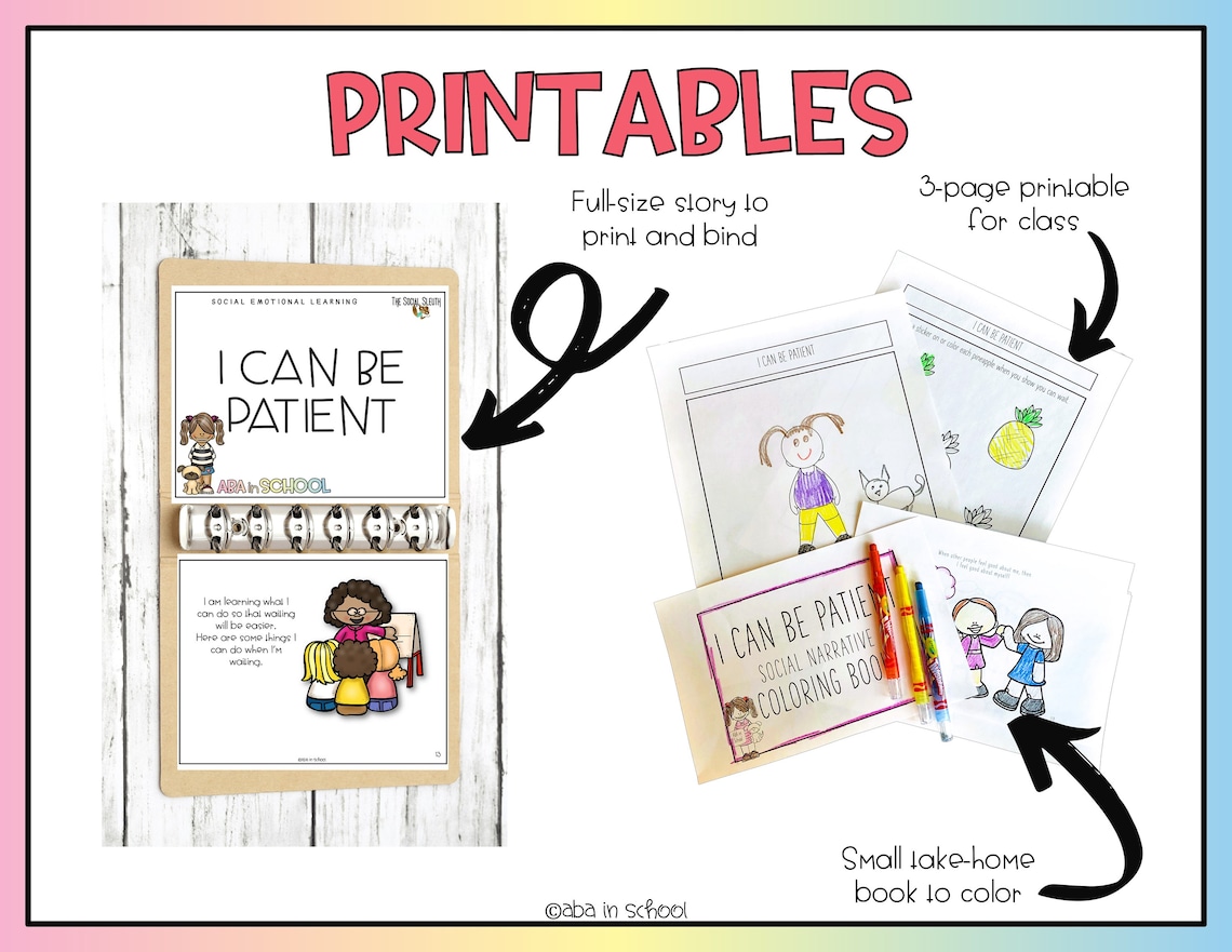 Preschool Social Skills Story and Activity I Can Be Patient Social ...