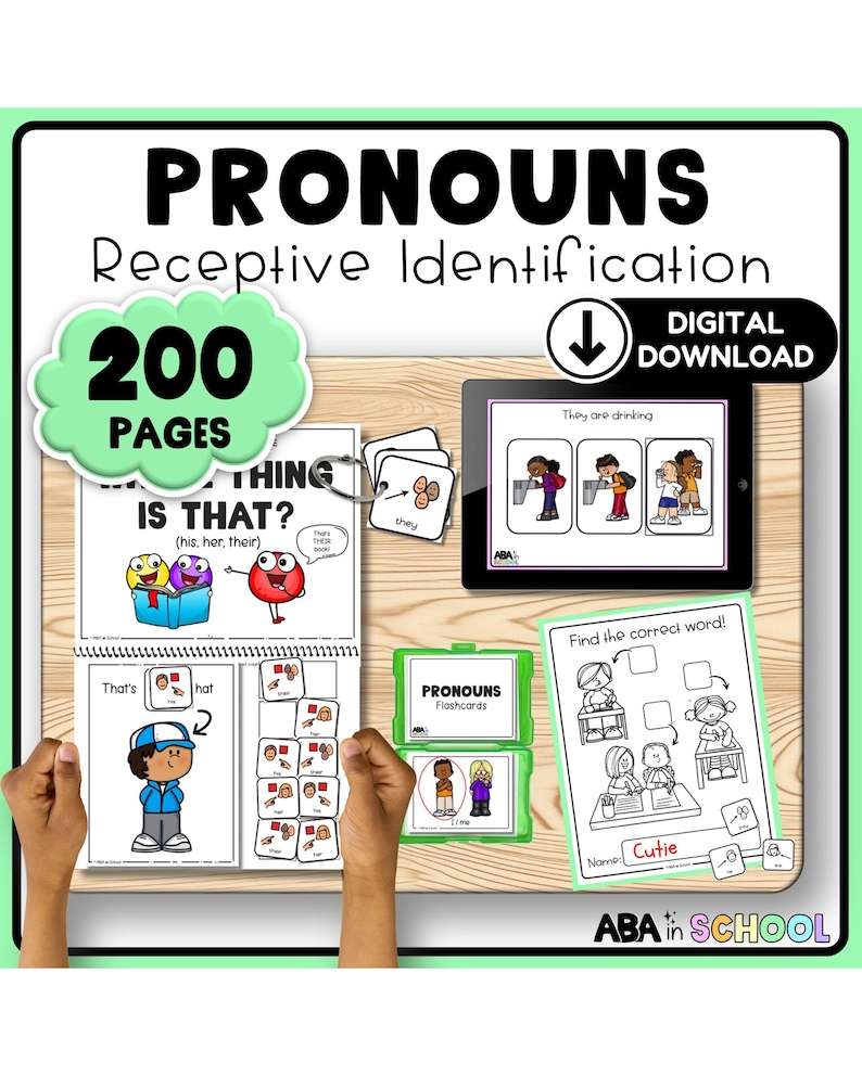Pronouns Receptive Identification Possessive Pronouns Speech Therapy ...
