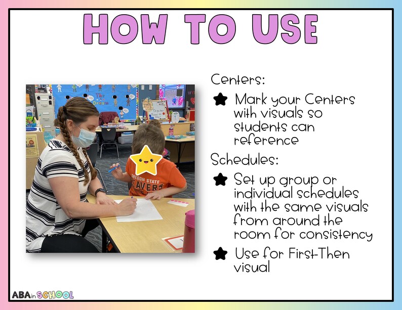 Visual Schedule and Centers Signs Inclusive for Preschool and Special ...