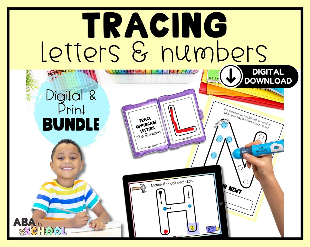 Letter and Number Tracing Alphabet Recognition Sound Practice Number ...