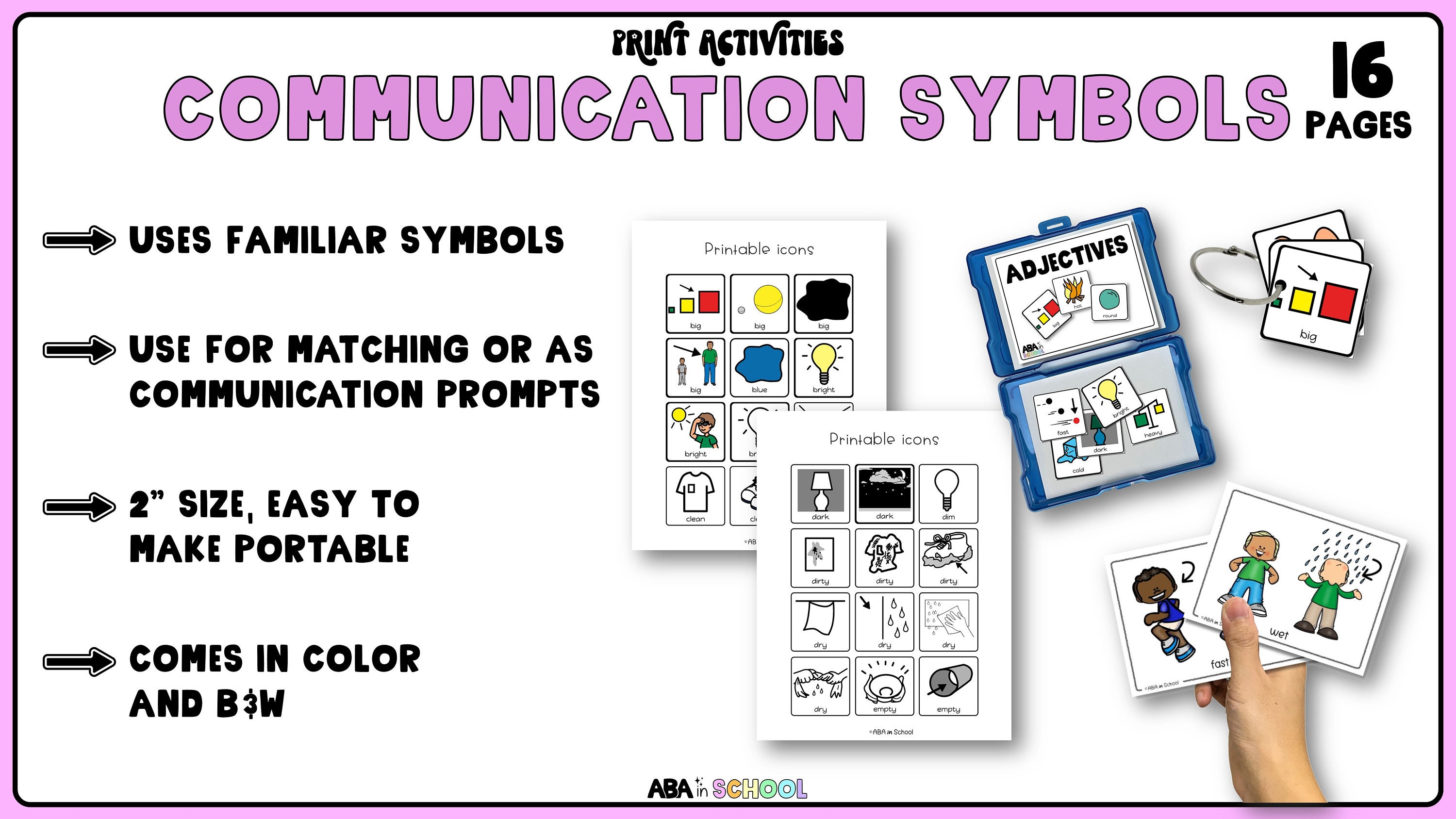 Labeling ADJECTIVES for Speech Therapy or ABA Goals List of Adjectives ...