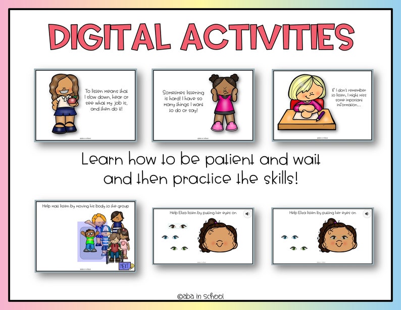 Preschool Social Skills Story and Activity I CAN LISTEN Social ...