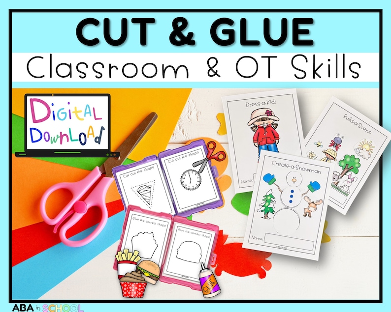 Cutting Activities and Gluing | Fine Motor Skill Activity | OT and ...