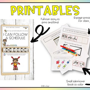 I Can Follow a Schedule Preschool Social Skills Story and Activity - Etsy