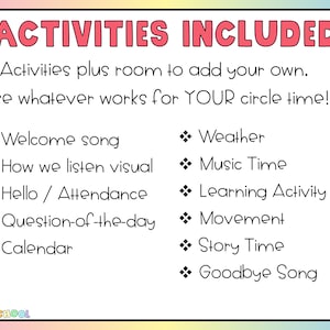 Digital Circle Time Template Customizable for Preschool & Special ...