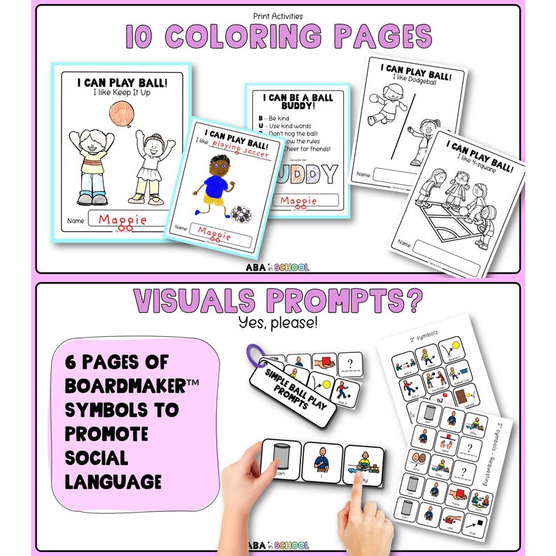 Ball Games Social Story & Activities: Friendship, Turn-taking SEL ...