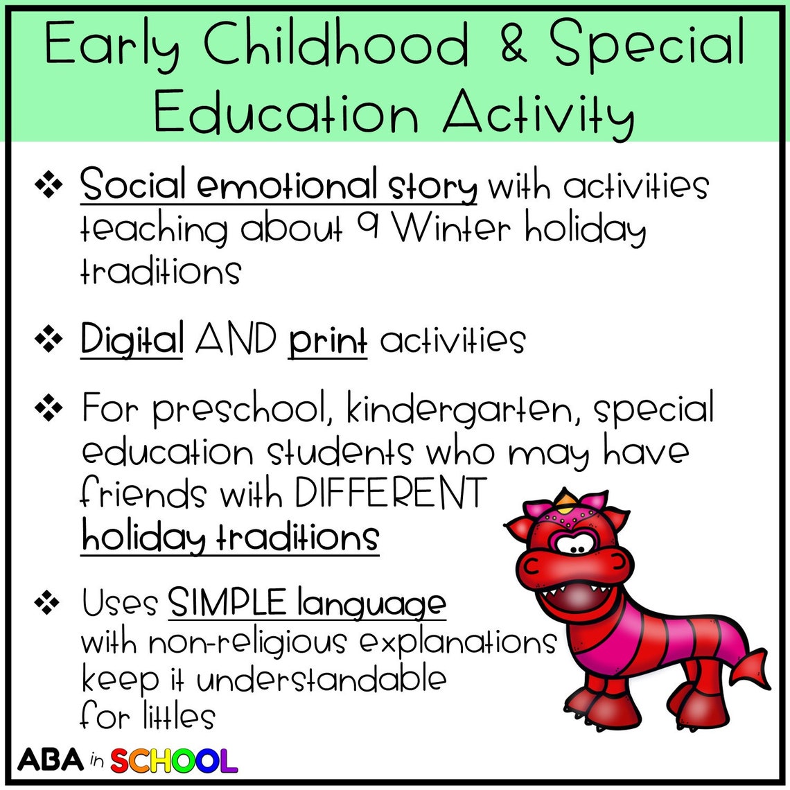 Winter Adaptive Books Holidays Around the World Special Education ...