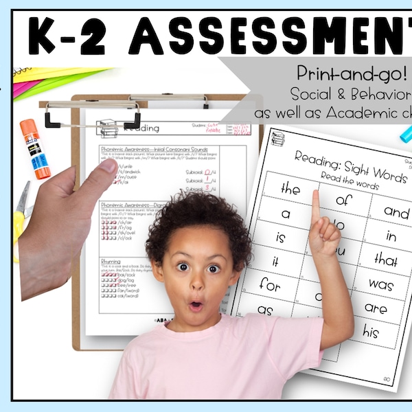 Preschool Assessment - Etsy