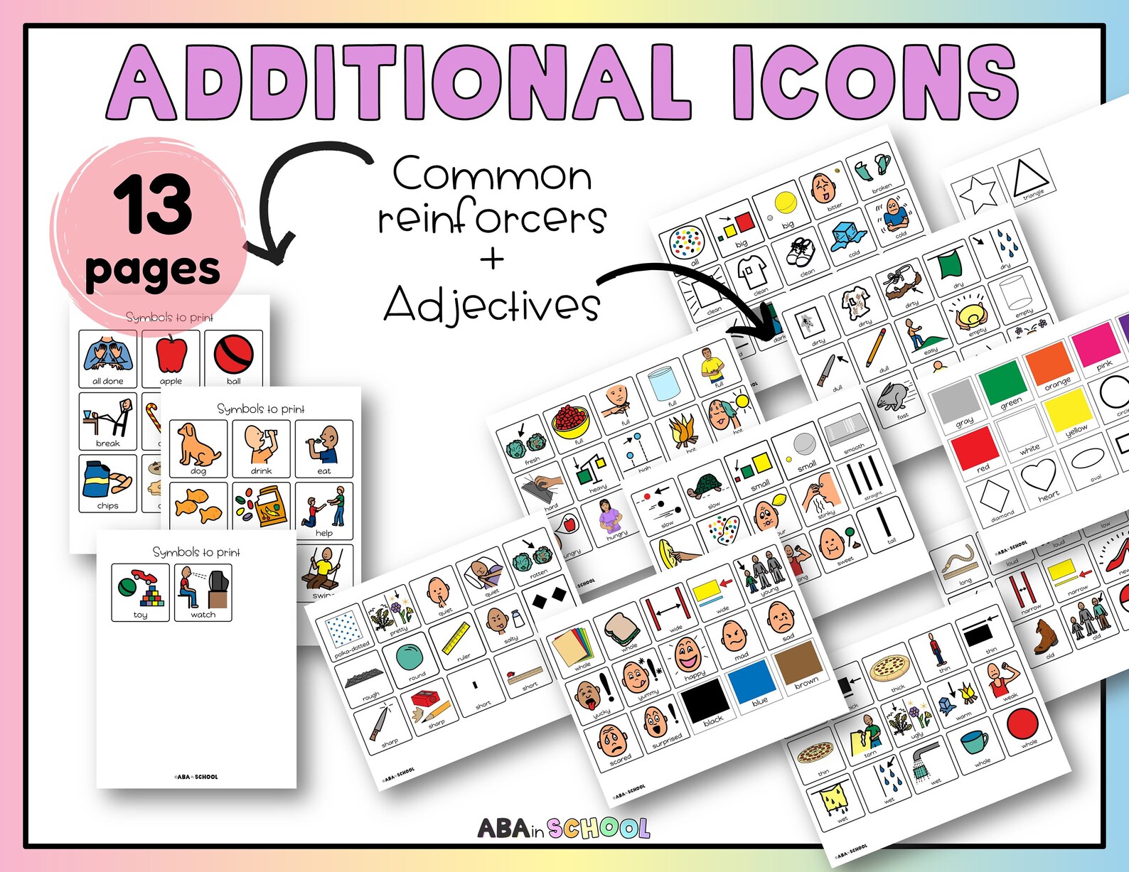 Requesting Activities Adjectives Speech Therapy Special Education and ...