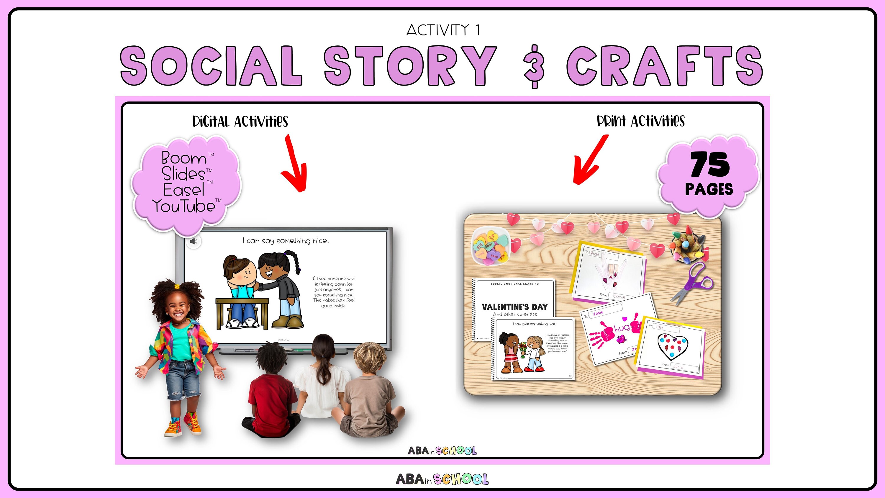 Preschool Valentine's Day Activities Social Emotional Story & Wh ...