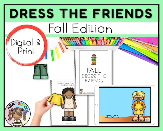 FALL Preschool Adapted Book and Dress up Activity and Craft - Etsy