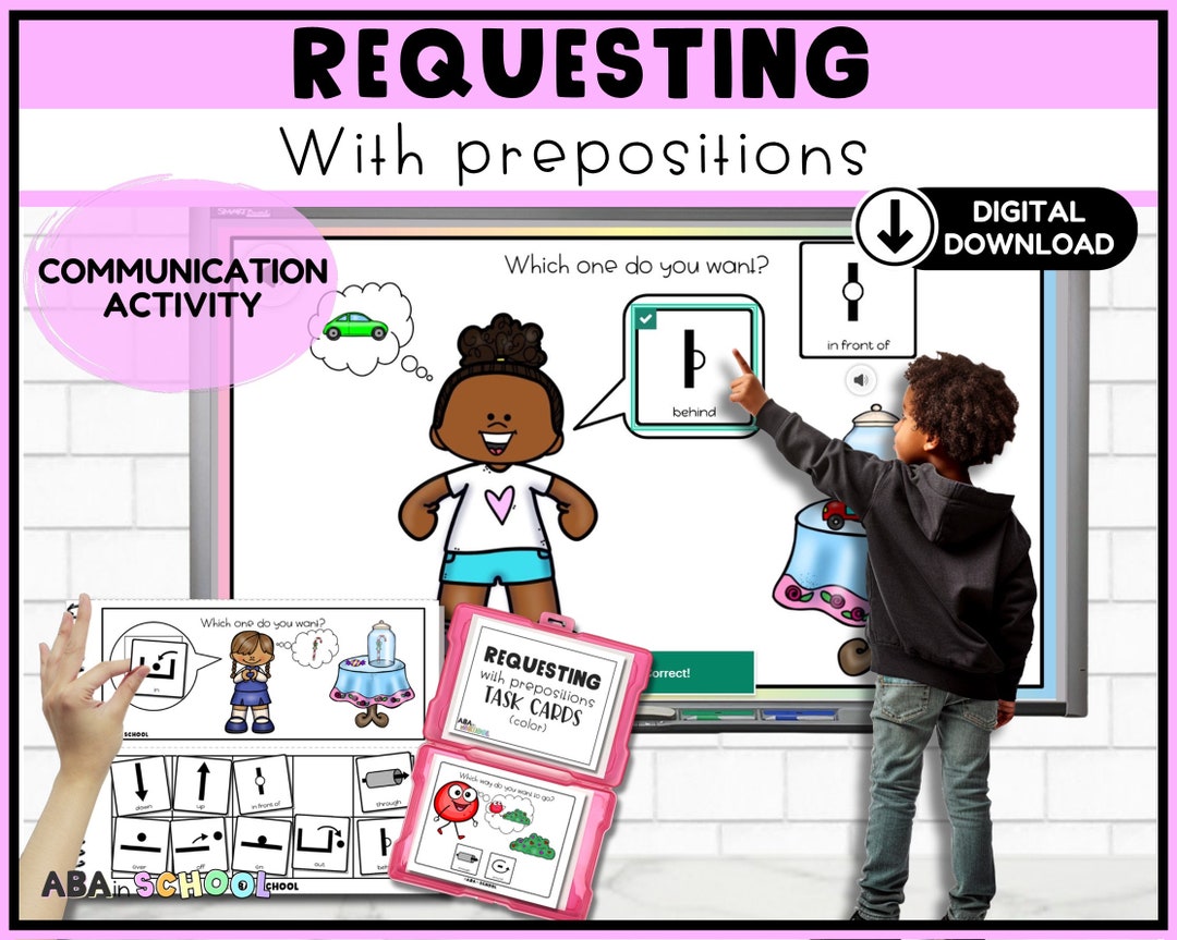 Activities Requesting Speech Therapy Prepositions Special Education and ...