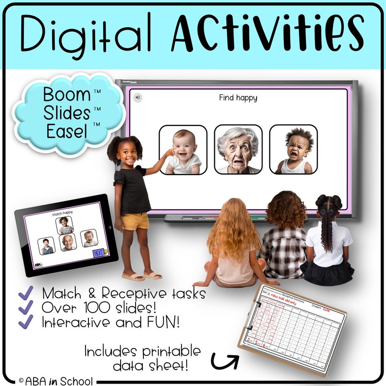 Identifying Emotions Autism Emotions Card With Pictures With Digital ...