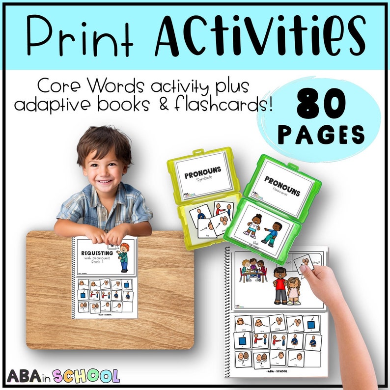 Requesting With Pronouns Worksheet and Speech Therapy Activity Special ...