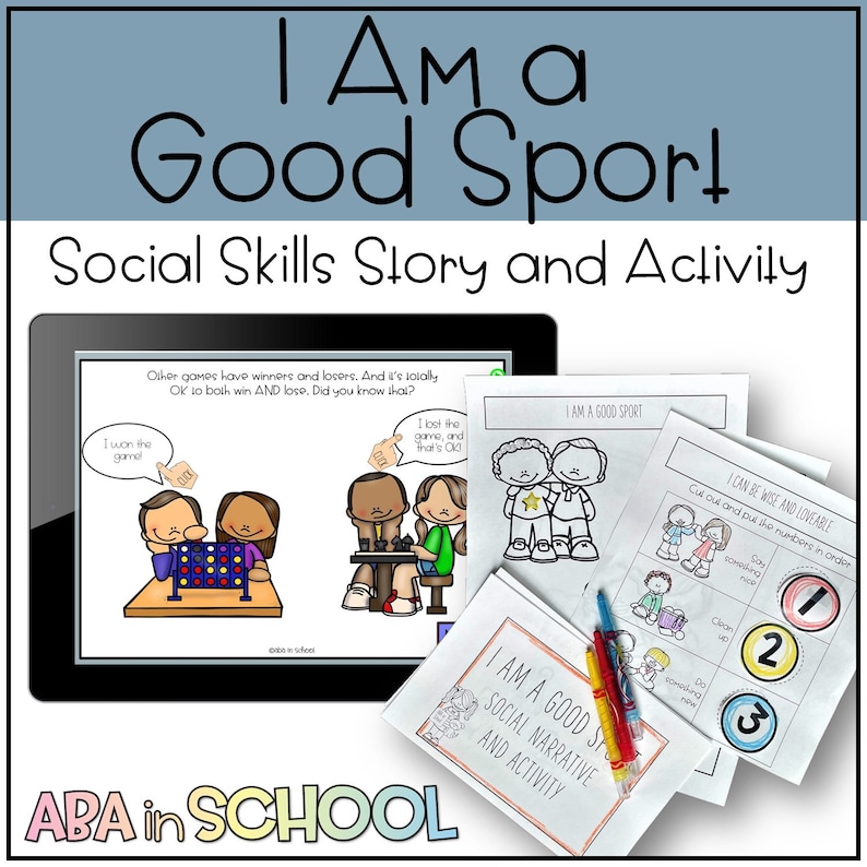 Social Skills Story and Activity GOOD SPORTSMANSHIP Winning Social ...