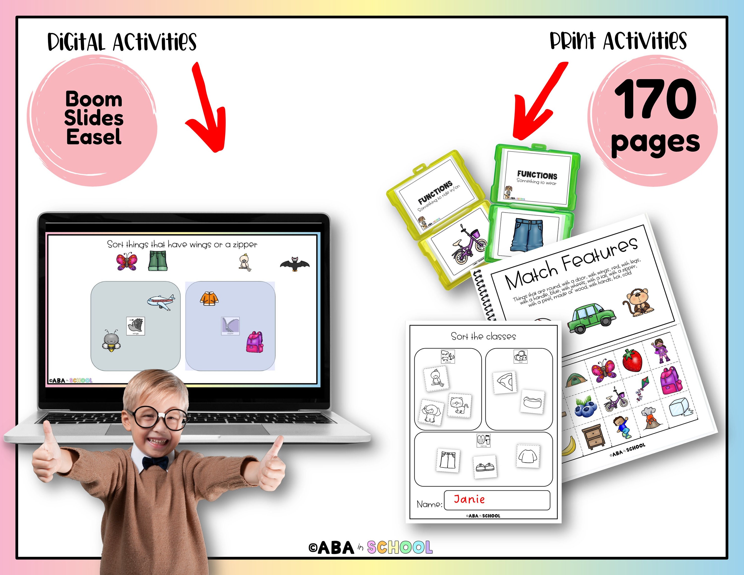 Category Sorting - Features Functions Class - Speech Therapy Activity ...