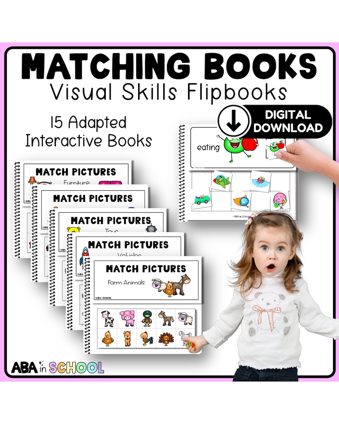 Matching Books - Toddler Busy Book or Preschool Morning Meeting ...
