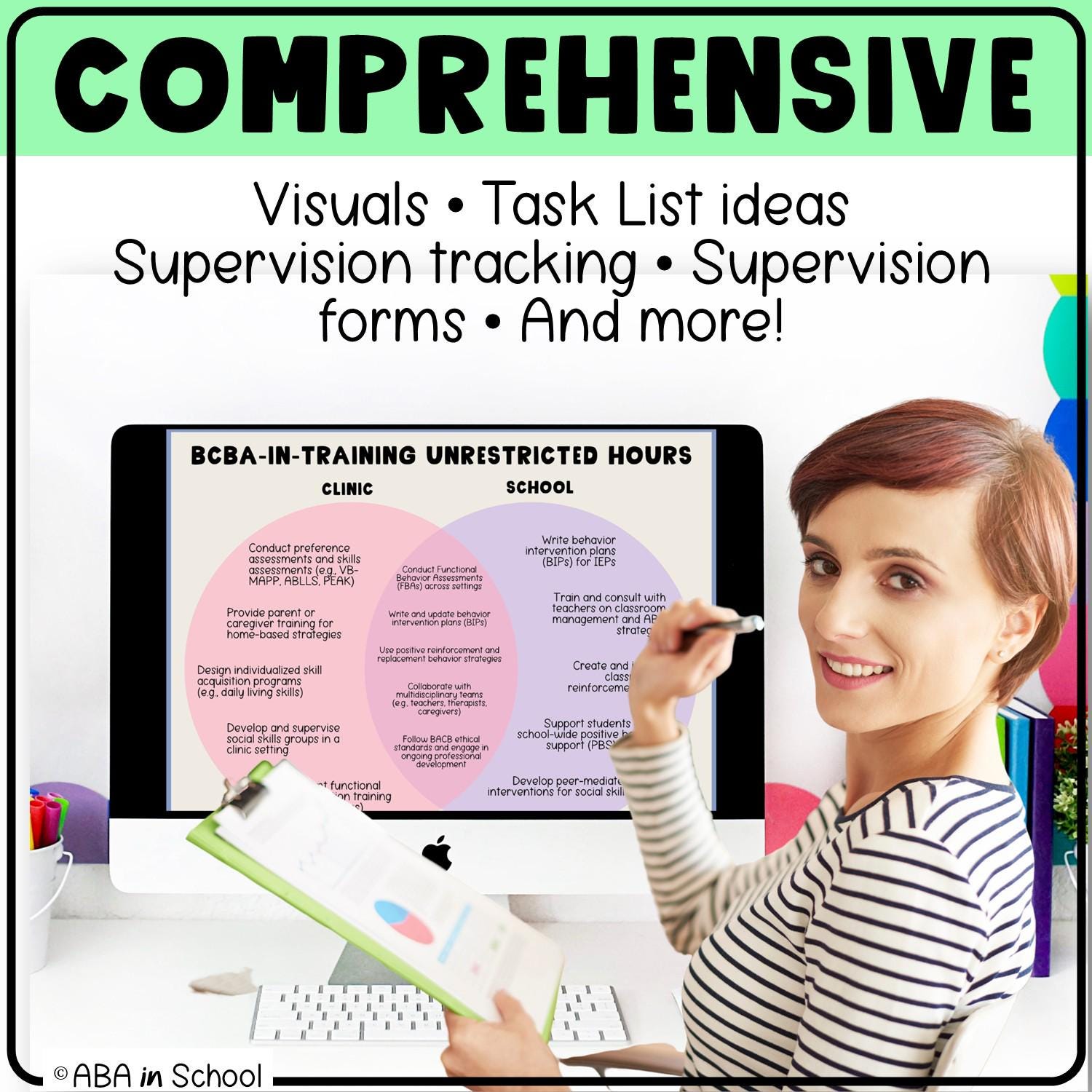 BCBA Fieldwork Supervision Tracker: ABA Feedback Forms (digital ...