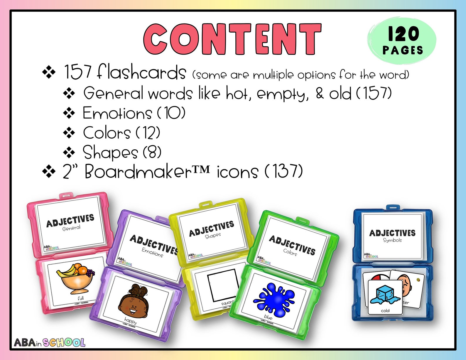 Adjectives Flashcards for Task Cards Activities and Speech - Etsy