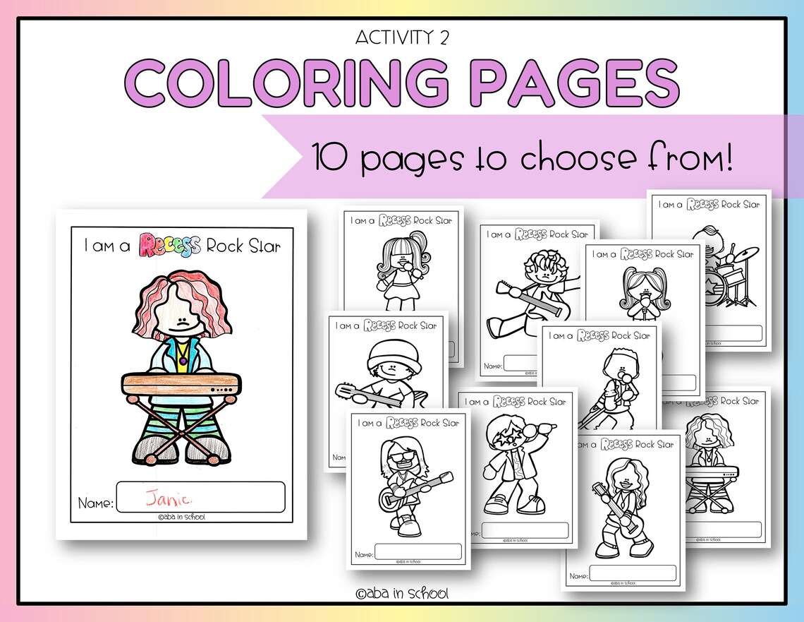 Recess Rules and Behavior Social Skills Visuals Playground Expectations ...