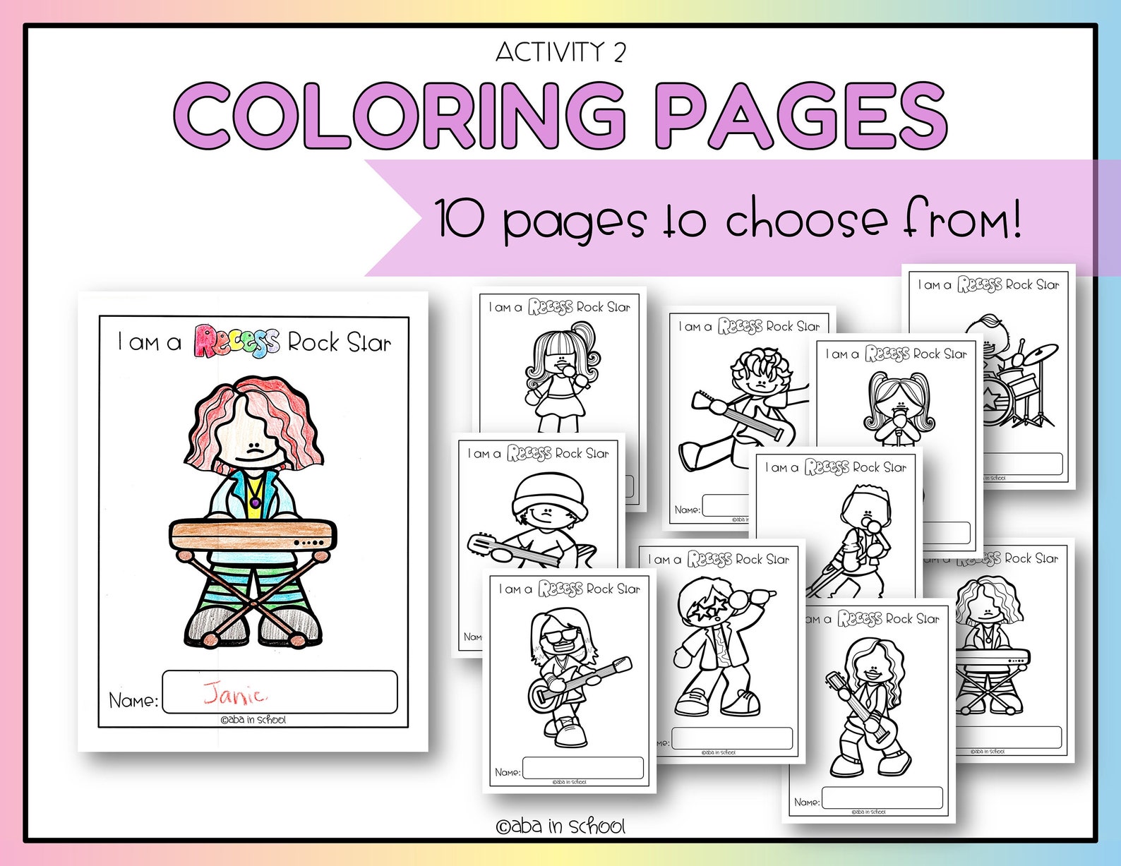 Recess Rules and Behavior Social Skills Visuals Playground Expectations ...