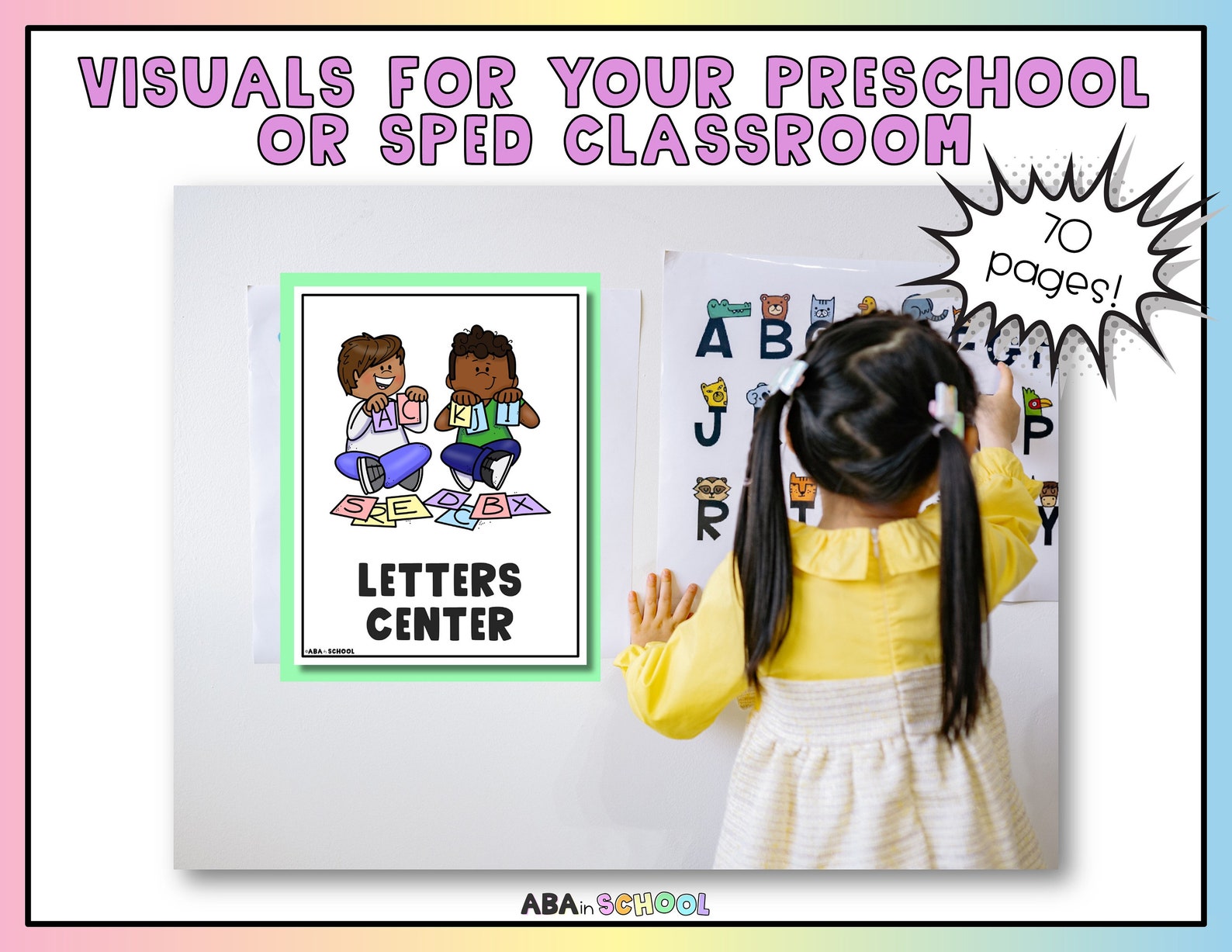 Visual Schedule and Centers Signs Inclusive for Preschool and Special ...